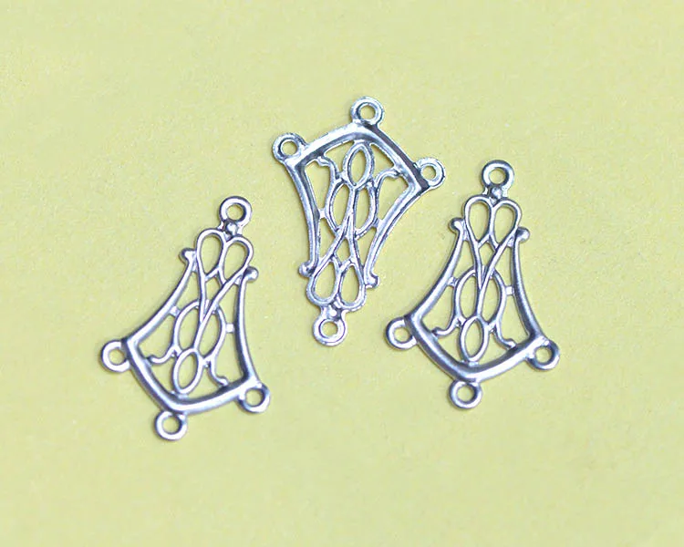 20*14mm Stainless Steel Filigree Flower Charms Loops Connectors Diy ...