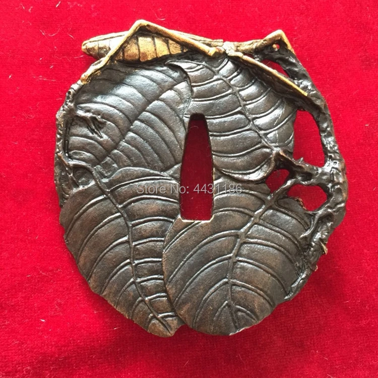 Japanese Samurai Sword Fittings Unique Copper Tsuba Guard For Katana ...