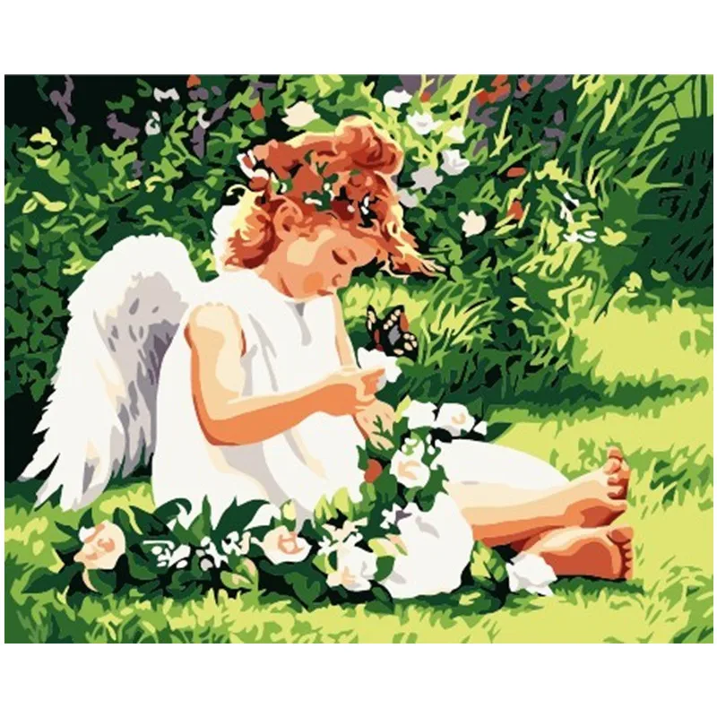Baby Angel Painting coloring By Number Picture Wall Art Modern Oil ...