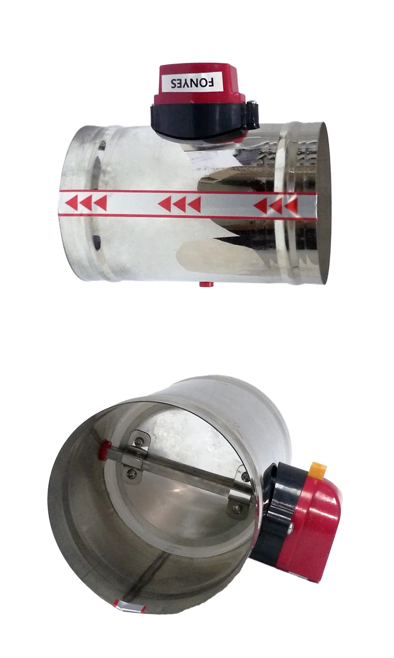 125mm Stainless Steel Air Damper Valve HVAC Electric Air Duct Motorized ...