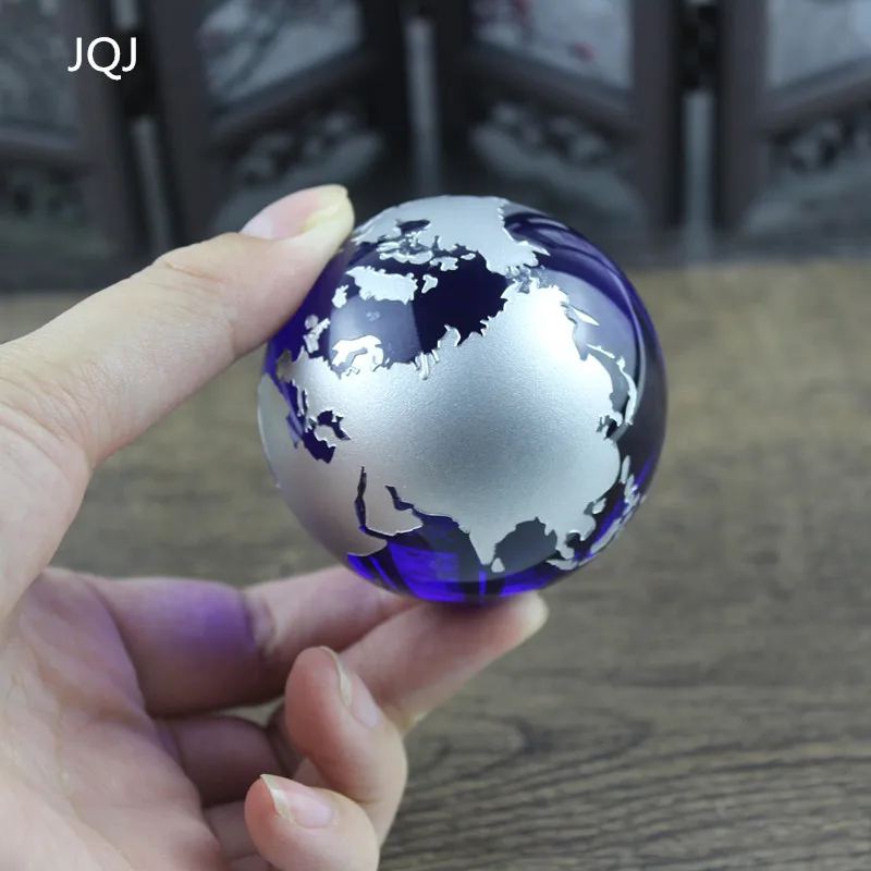 JQJ Sliver Crystal Magic Sphere Globe World Map Ball Craft 60 mm Glass ... JQJ Sliver Crystal Magic Sphere Globe World Map Ball Craft 60 mm Glass ...