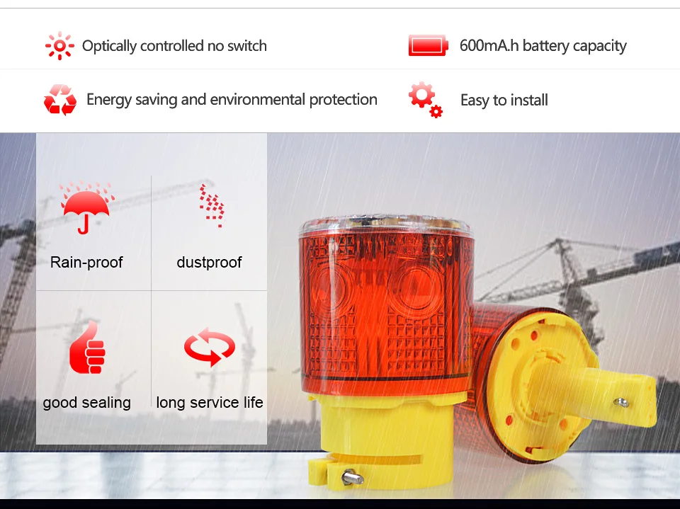 Safety sign flashing solar power LED road construction solar traffic ...