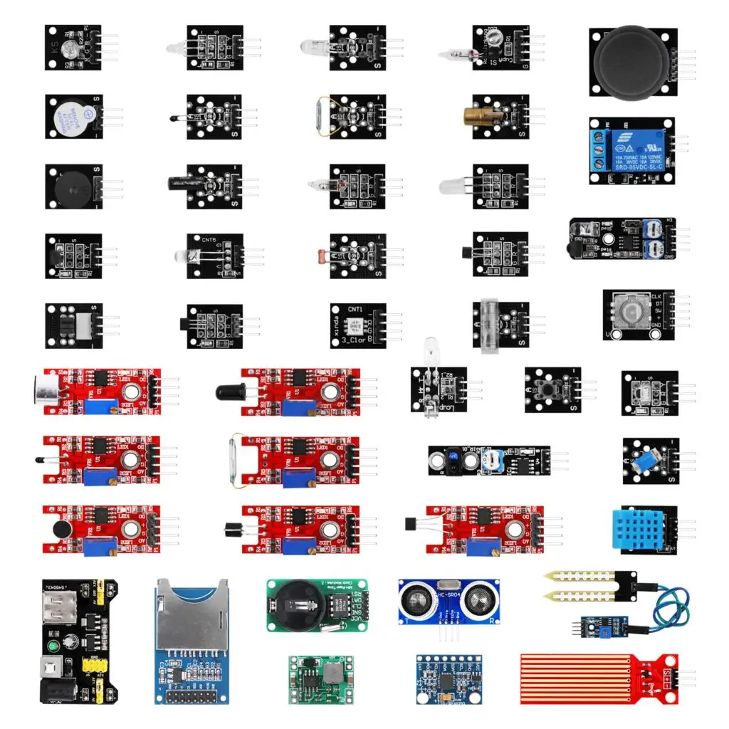 Kit de Inicio de módulos de sensores 45 en 1 para Arduino, mejor que 37 ...