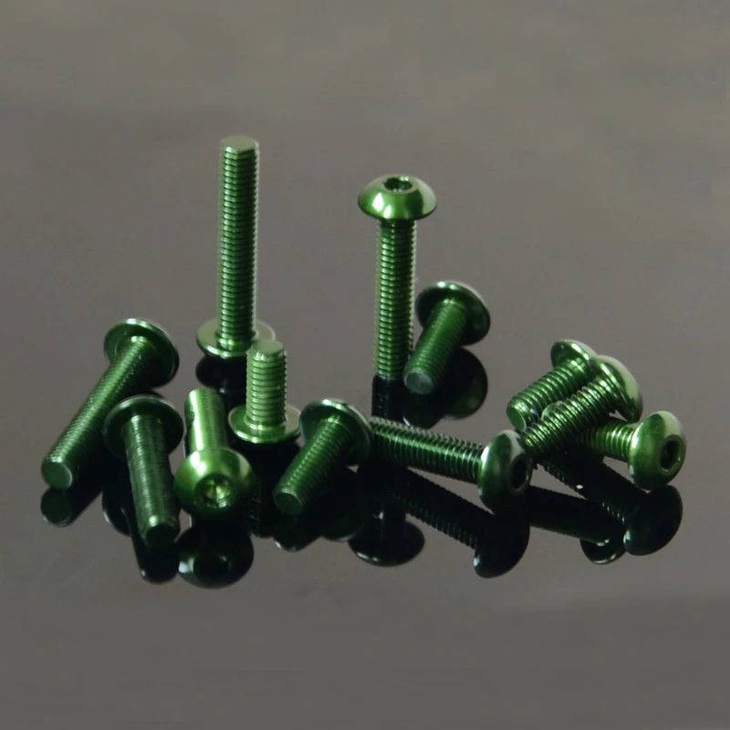 4Pcs-M3X5mm-16mm-length-Aluminum-Allen-Socket-Pan-head-Green-Color ...