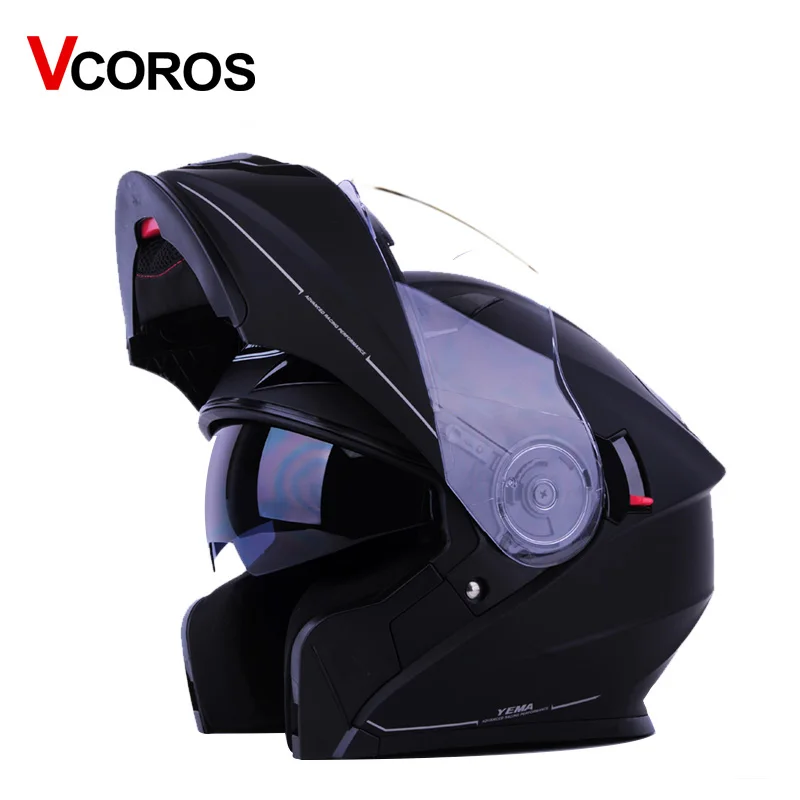 Vcoros brand modular motorcycle helmet double sun visor lens full face ...