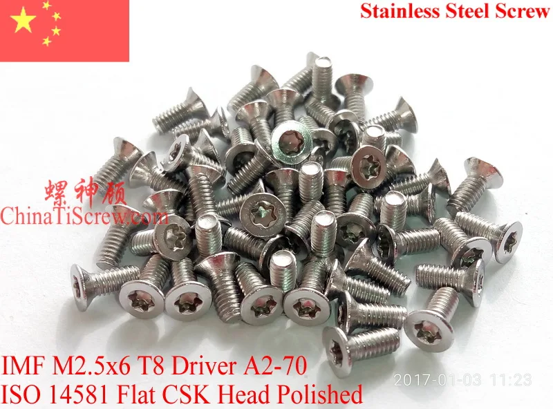 Aliexpress.com : Buy Stainless Steel Screws M2.5x6 Torx T8 ISO 14581 ...