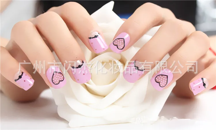 2015 New style heart models Painted fingernail paste False Nail Art ...