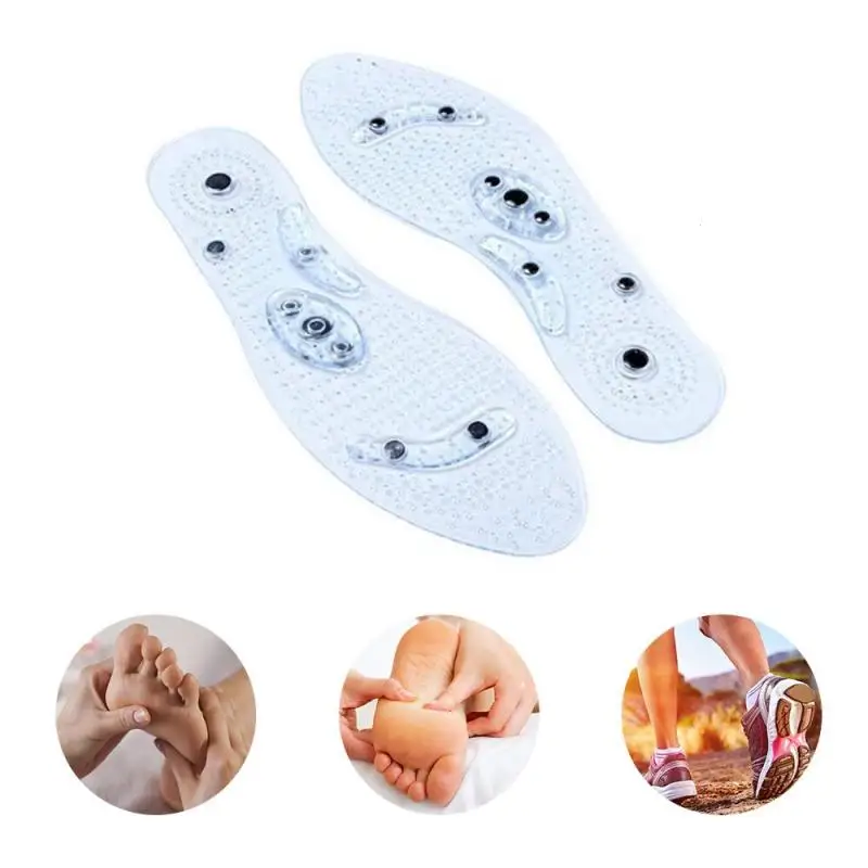 1Pair Shoe Gel Insoles Feet Magnetic Therapy Health Care Massager for ...