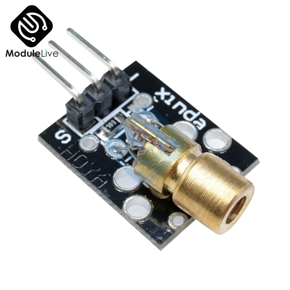 2PCS Laser sensor Module 650nm 6mm 5V 5mW Red Laser Dot Diode Copper ...