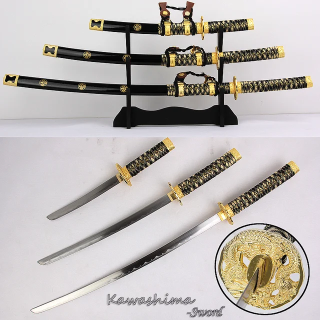 Antique Japanese Tokugawa Ieyasu Tachi Decoration Samurai Swords Carbon ...