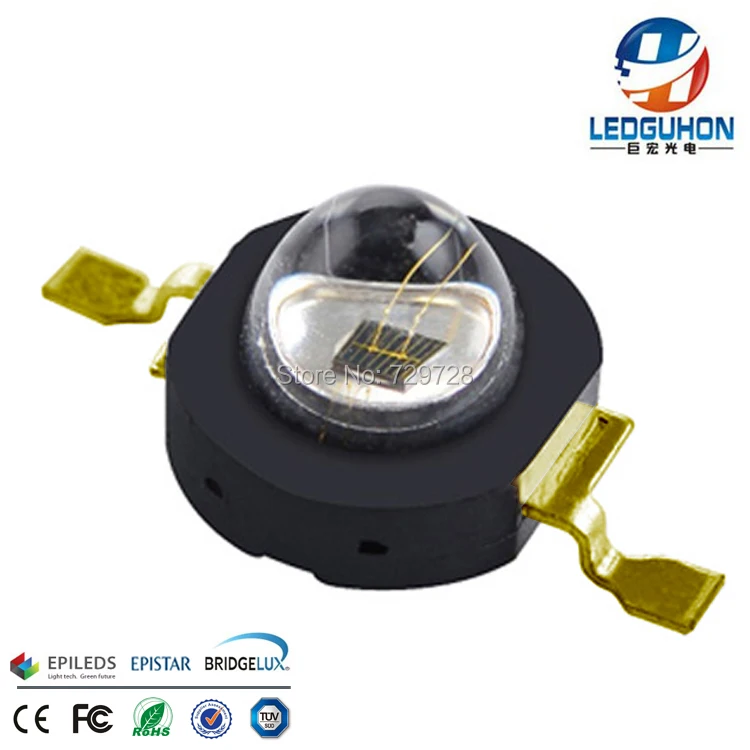 60deg 3 W 740nm ir led avec cadre plaqué or | AliExpress