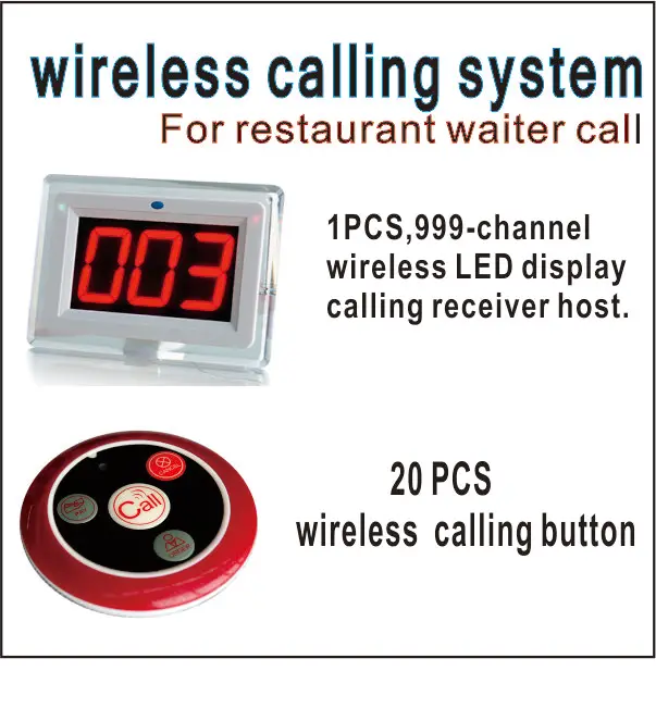 Wireless Restaurant call system restaurant equipment including 999 ...