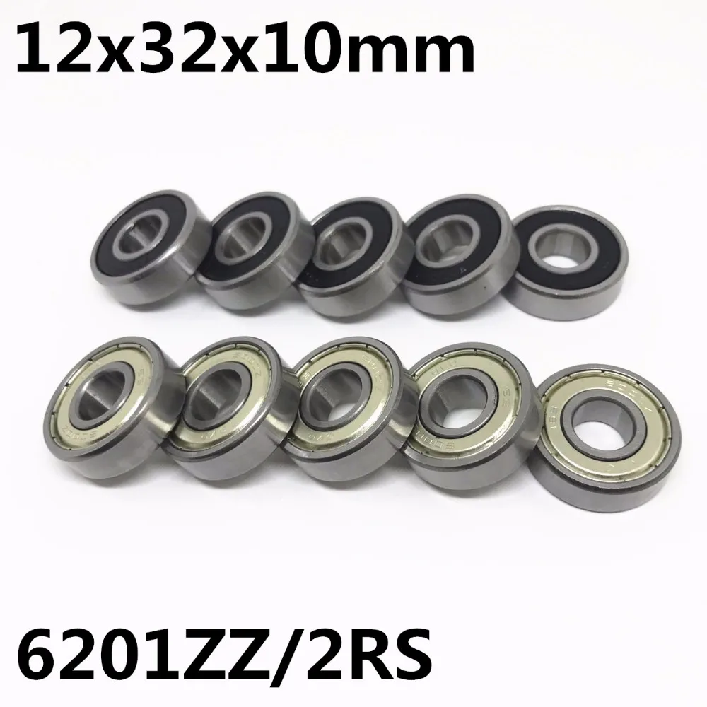 6201ZZ 6201 2RS 볼 베어링, 12x32x10mm 깊은 홈 볼 베어링, 고품질 6201Z 6201RS, 2 개 ...