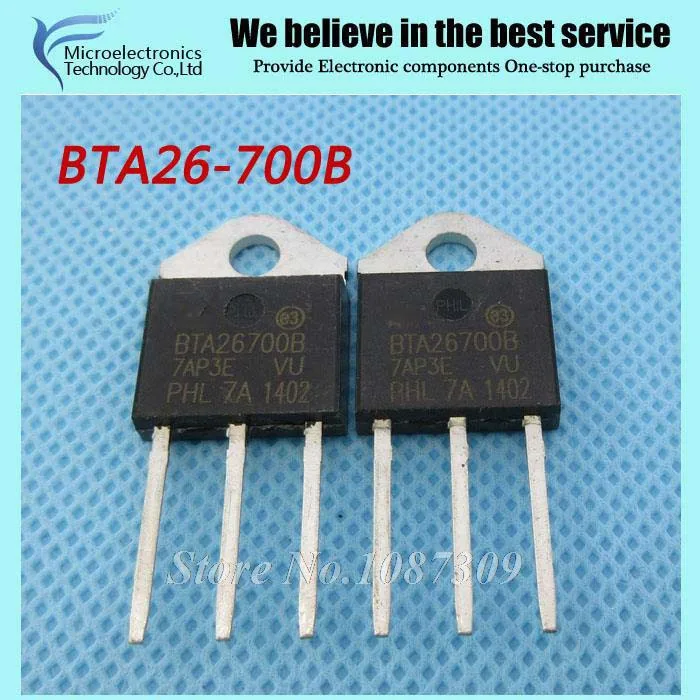5pcs Free Shipping Bta26-700b Bta26700b Bta26-700 Triacs 25 Amp 700 ...
