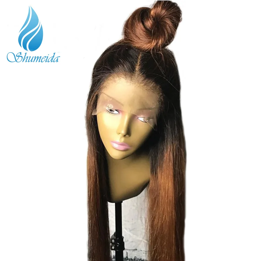 Shumeida 150 Density Human Hair Full Lace Wigs Brazilian Ombre Human
