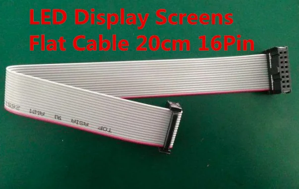 Free Ship 10PCS LED Display Screens Flat Cable 20cm 16Pin Pure Copper ...