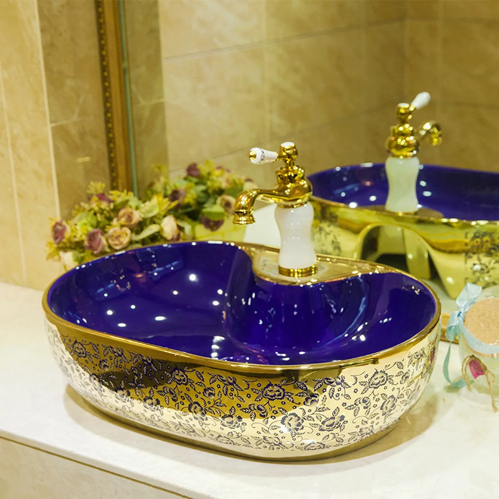 Bathroom Ceramic Wash Basin Art Above Counter Basin Ceramic Bathroom ...