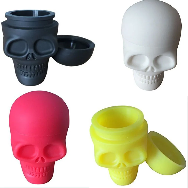 New-Silicone-Skull-Container-Non-stick-15ml-Food-Grade-Jar-With-Rich ...