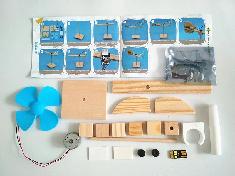 Monday Kids DIY Wind Turbine Model Kits Kid Science Experiments ...