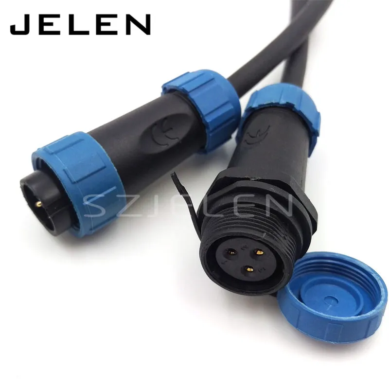 SY1710/SY1711, 3 pin Waterproof power connector, 3 pin wire connector ...