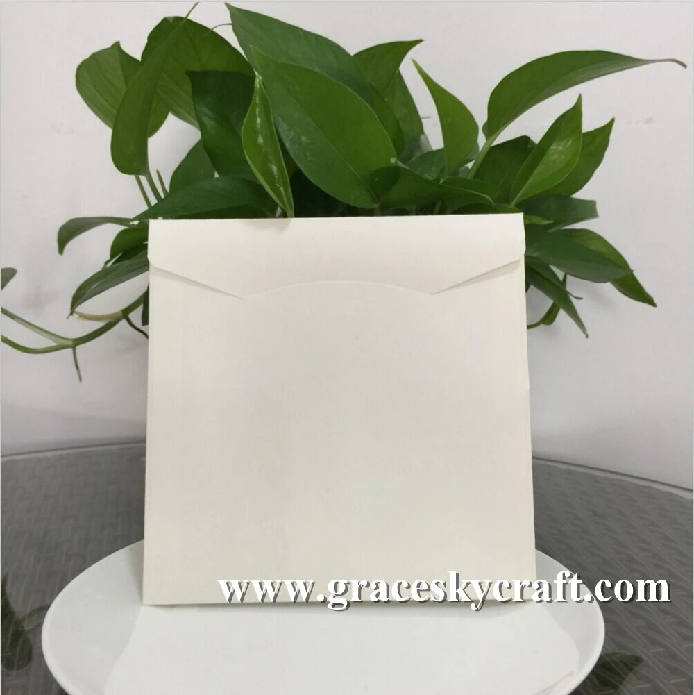 30pcs/lot 16*16cm white/ivory Square invitations wedding invitation ...