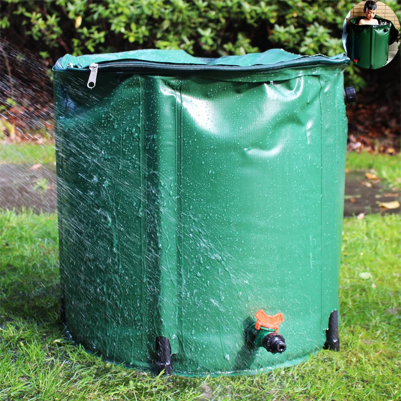 98L-Rain-Barrel-collapsible-Rainwater-Harvest-water-tank-garden-strong ...
