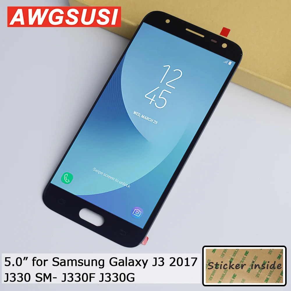 Black for Samsung Galaxy J3 2017 J330 SM J330F J330G LCD Display Panel ...