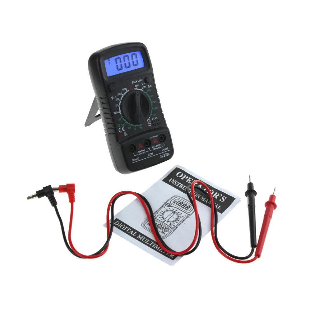 Multímetro Digital portátil XL830L con retroiluminación de mano AC/DC ...