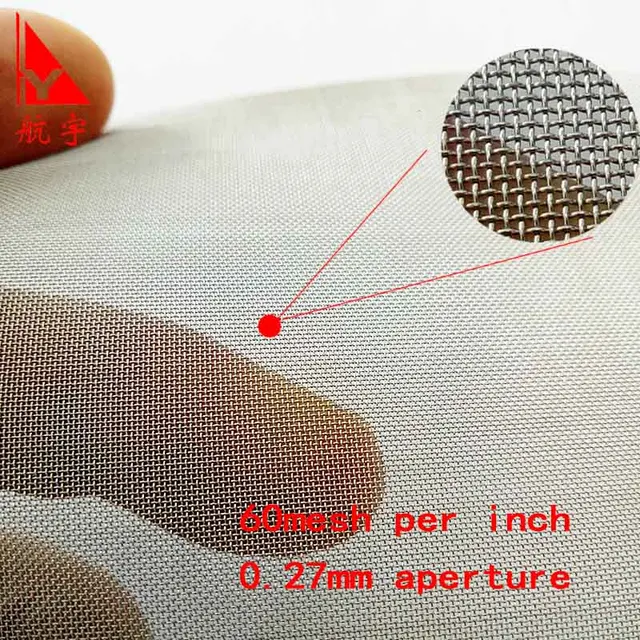SS304 stainless steel wire mesh 60 mesh woven sieve mesh 0.27mm ...