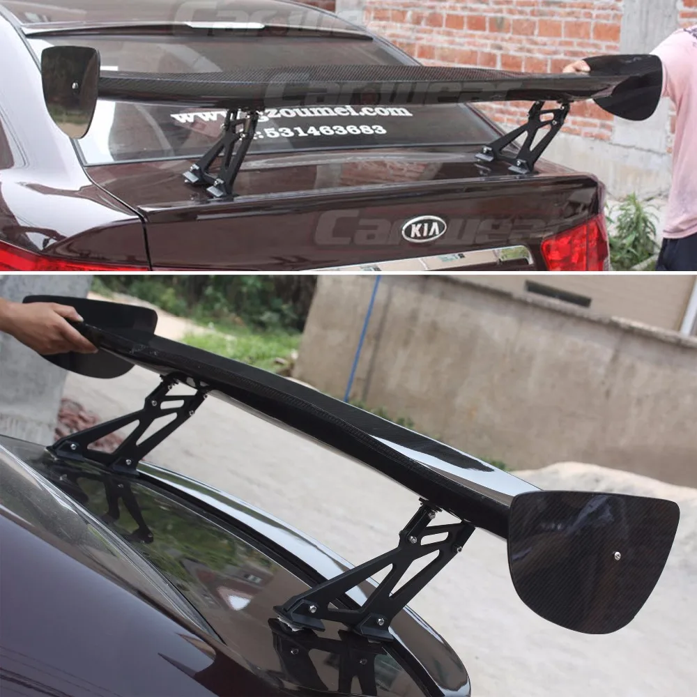 REAL CARBON FIBER REAR SPOILER WING for MAZDA EVO NISSAN 55" 3D GT JDM ...