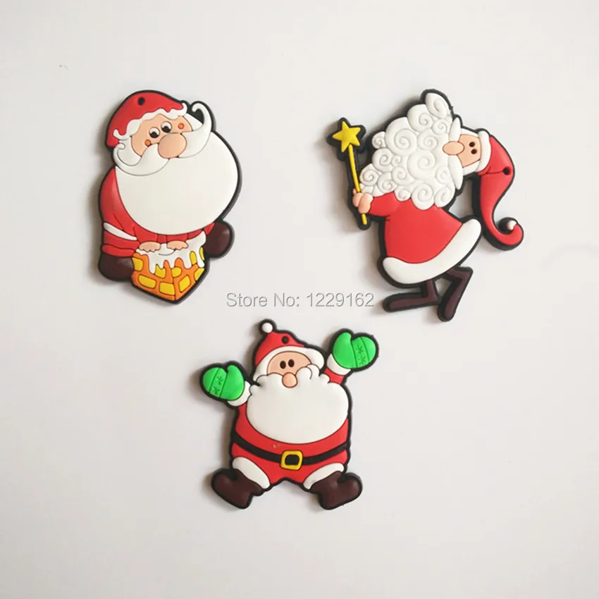 3pcs/lot Santa Claus Silicon Gel fridge magnets whiteboard Magnets ...