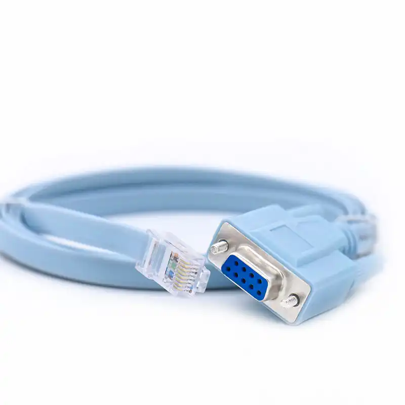 Blue 1.8m Db 9pin Rs232 Serial To Rj45 Cat5 Ethernet Adapter Lan ...