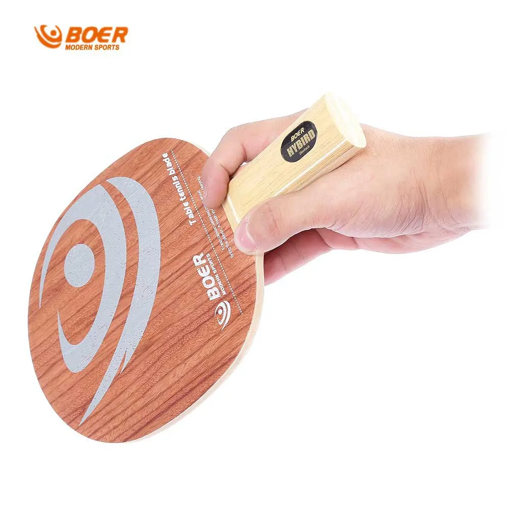 BOER High end Ping Pong Racket Puur Hout Licht Tip Zware HandleTable ...