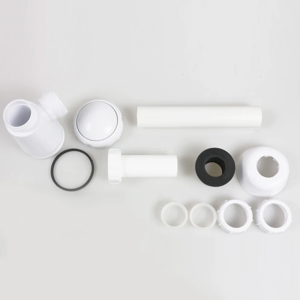 Talea Modern Basin Sink Waste Pipe Kit Waste Pipe Wall Drainage ...
