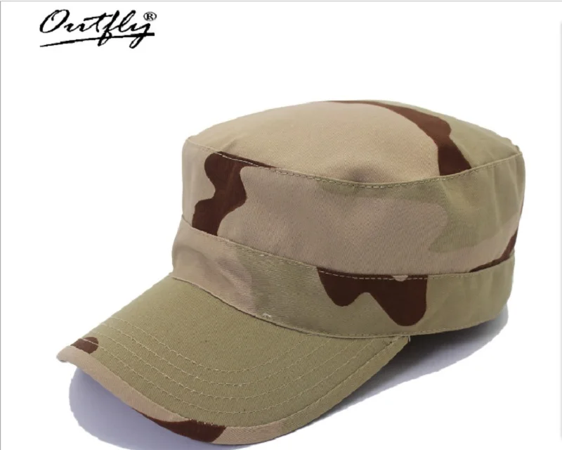 Camouflage Flat Top Hat 2017 New Mens Flat Top Cap Military Training