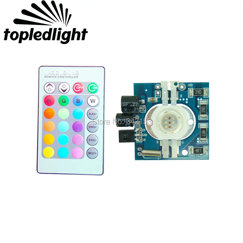 10W-RGB-Flash-Multicolor-LED-Light-DC-12V-Led-Driver-24-Keys-Remote ...