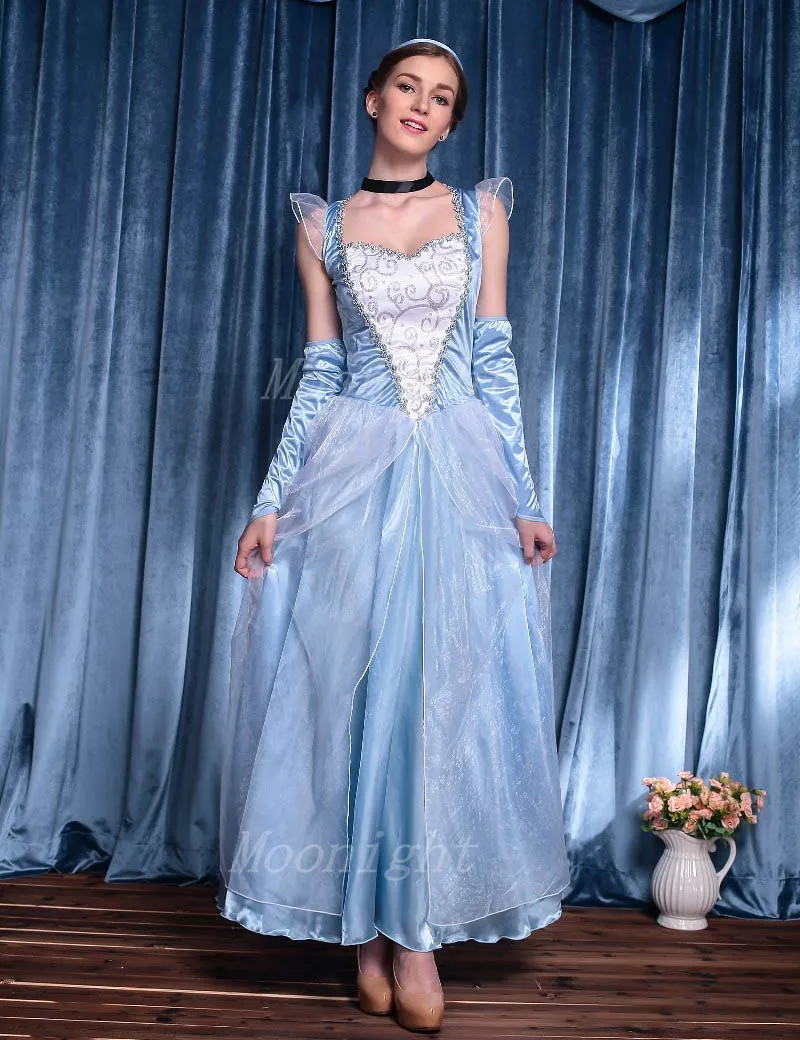 Купить moonight взрослых золушка костюмы Делюкс голубой линии cinderela ...