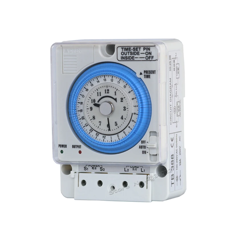 50-60Hz-Quartz-Motor-Analog-Timer-Switch-Relay-1-Circuit-Time-Switch ...