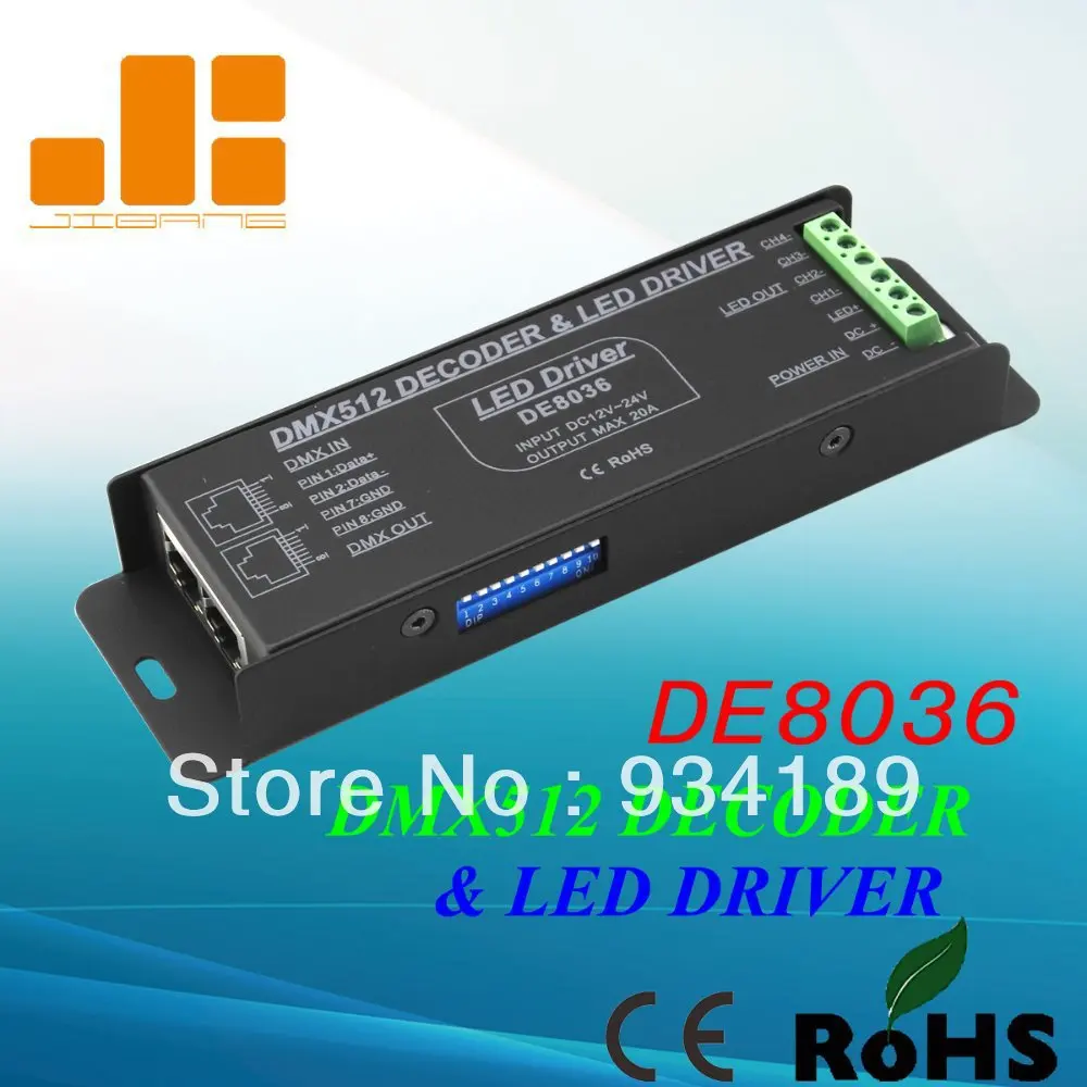 Free-Shipping-LED-DMX-Decoder-LED-Driver-4-Channels-LED-RGB-Controller ...
