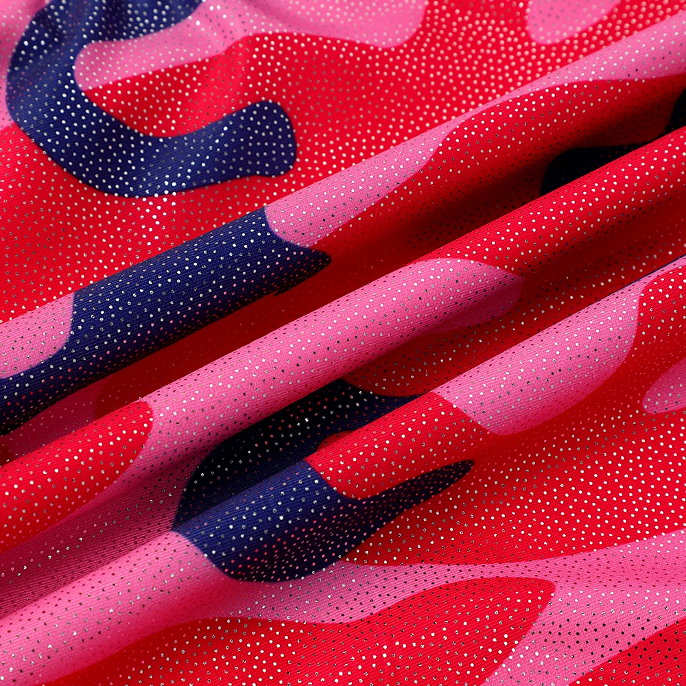 Triangle Gymnastics Sleevess Red Camo Gymnastic Leotards Dancewear ...