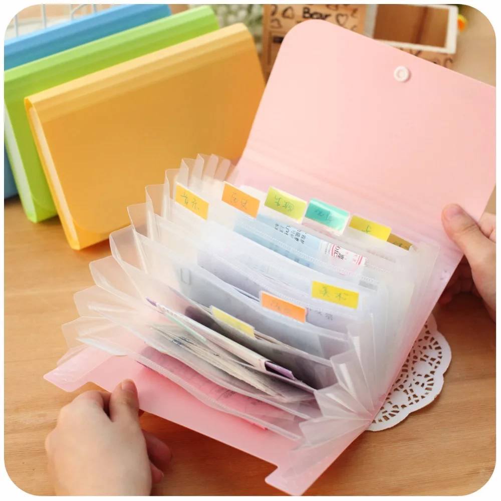 Plastik Permen Warna A6 File Folder untuk Dokumen Folder Tas Dokumen ...