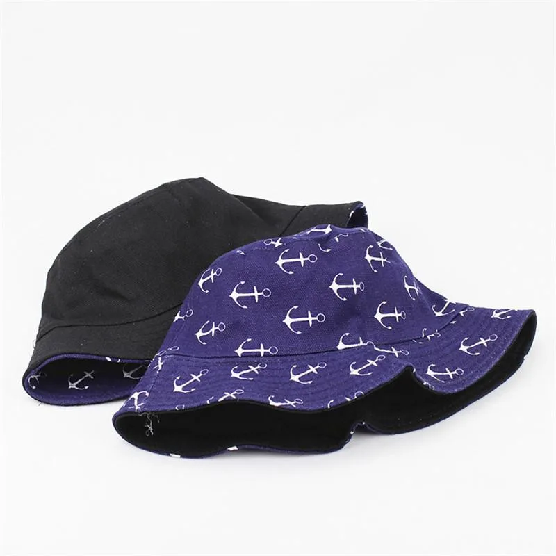 2019 cotton Boat hook print Bucket Hat Fisherman Hat outdoor travel hat ...
