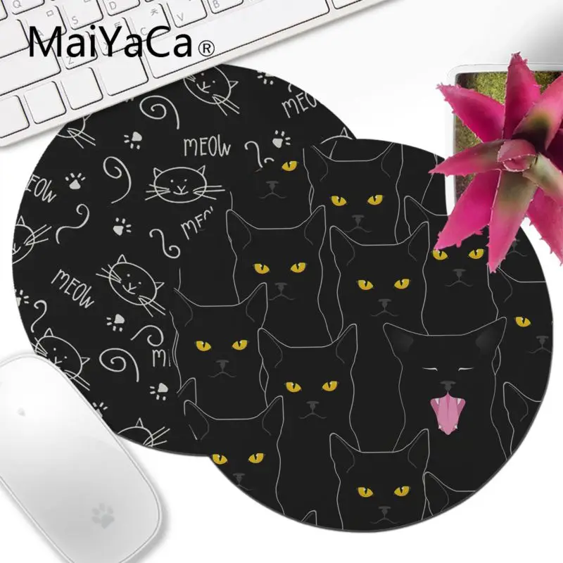 Maiyaca mouse redondo gamer, mousepad preto e branco para mouse, mesa ...
