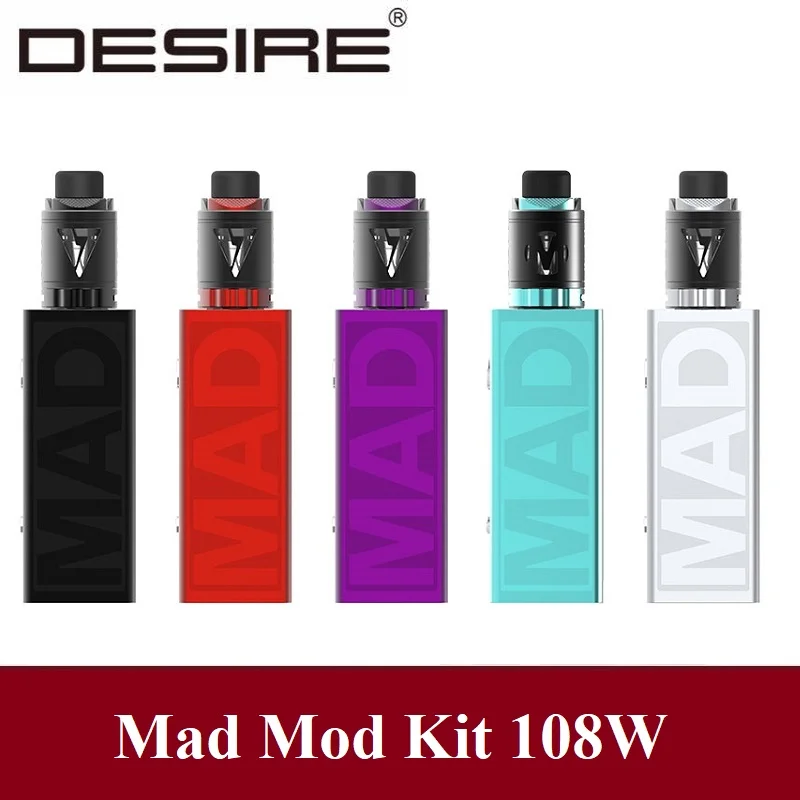 Desire Mad Mod Kit Electronic Cigarette Vaporizer 108W Box Mod With 3mL ...