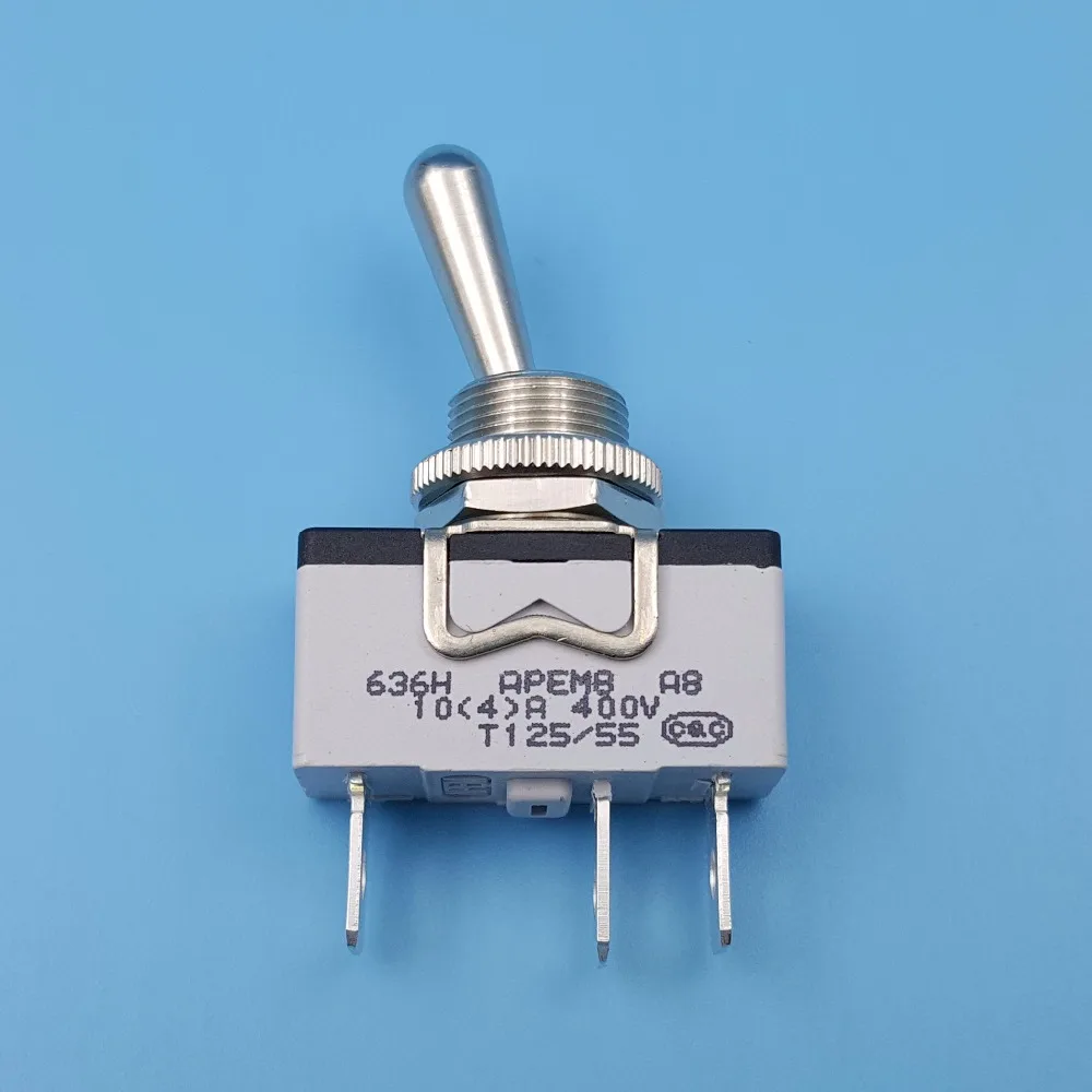Apem 636h/2 Metal Lever On-on Maintained 3pin 12mm Single Pole Toggle ...