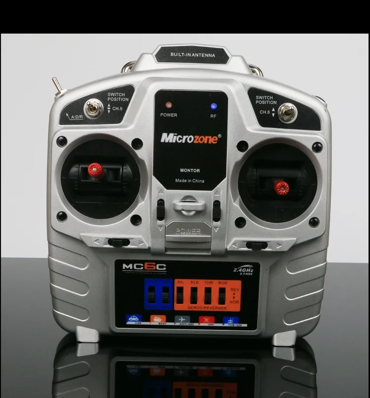 1Set 2.6G 6CH Transmitter Controller MC6C Throttle Left Mode Remote ...