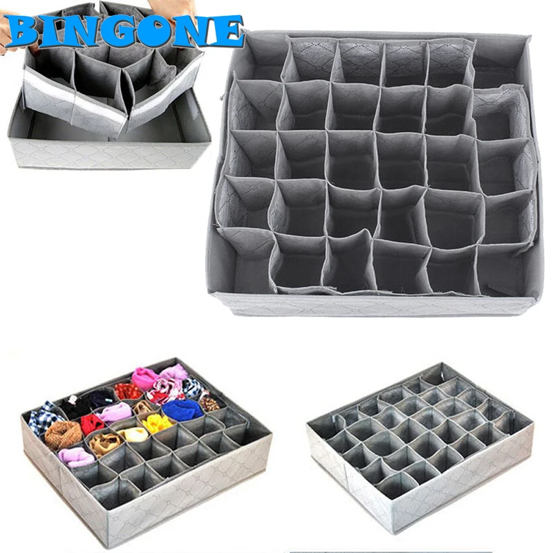 1pcs Folding Storage Box Bin Container Lingerie Underwear Necktie Tie ...