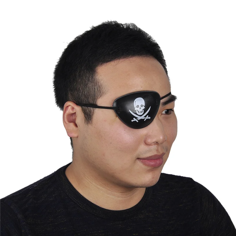 Hot sell adult skull pirate eye patch cool carnival mask crossbone for ...