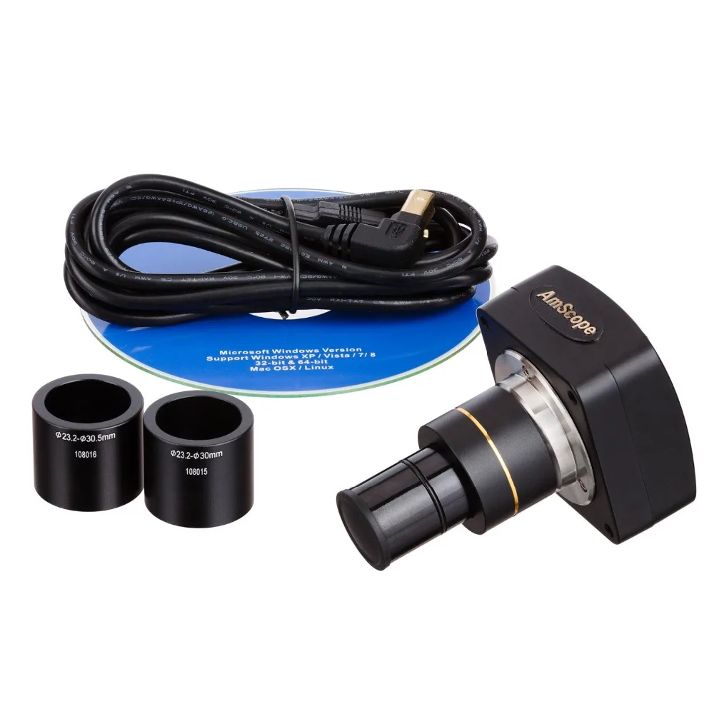 Amscope 5mp Usb Microscope Digital Camera + Measurement Software Mu500 ...