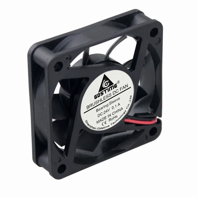 2 Pieces Gdstime 6015 60mmx60mmx15mm DC 24V Brushless Cooling Fan 60mm ...